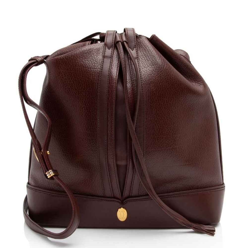 Cartier Vintage Leather Drawstring Bucket Bag - Gem